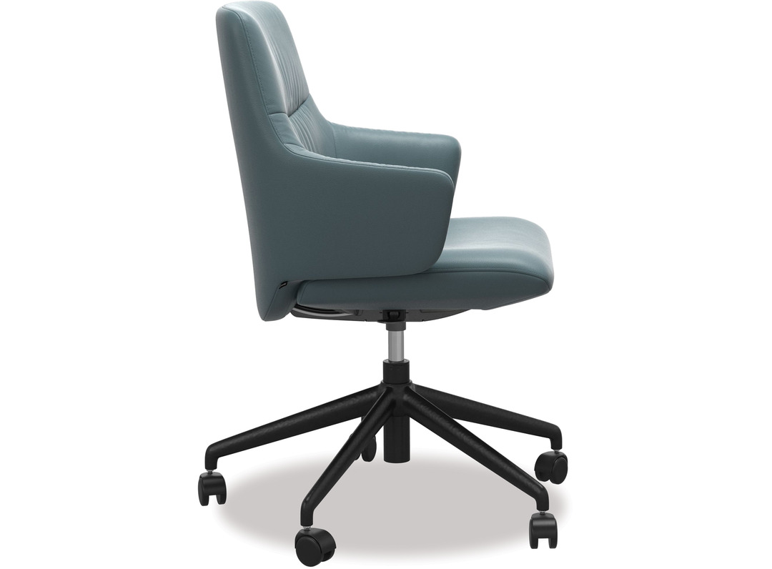 Stressless® Mint Leather Home Office Chair - Low Back