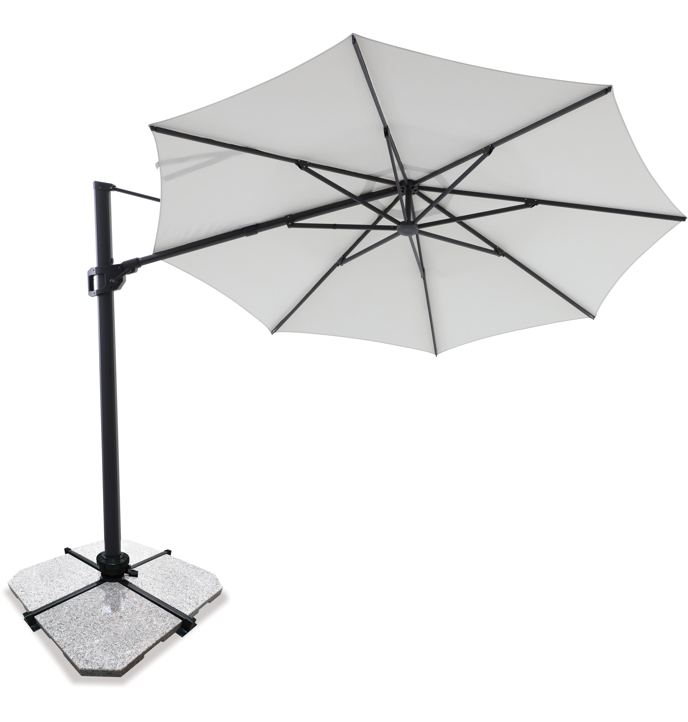 Sirius 3.3m Round Cantilever Outdoor Sun Umbrella - Danske Møbler Furniture